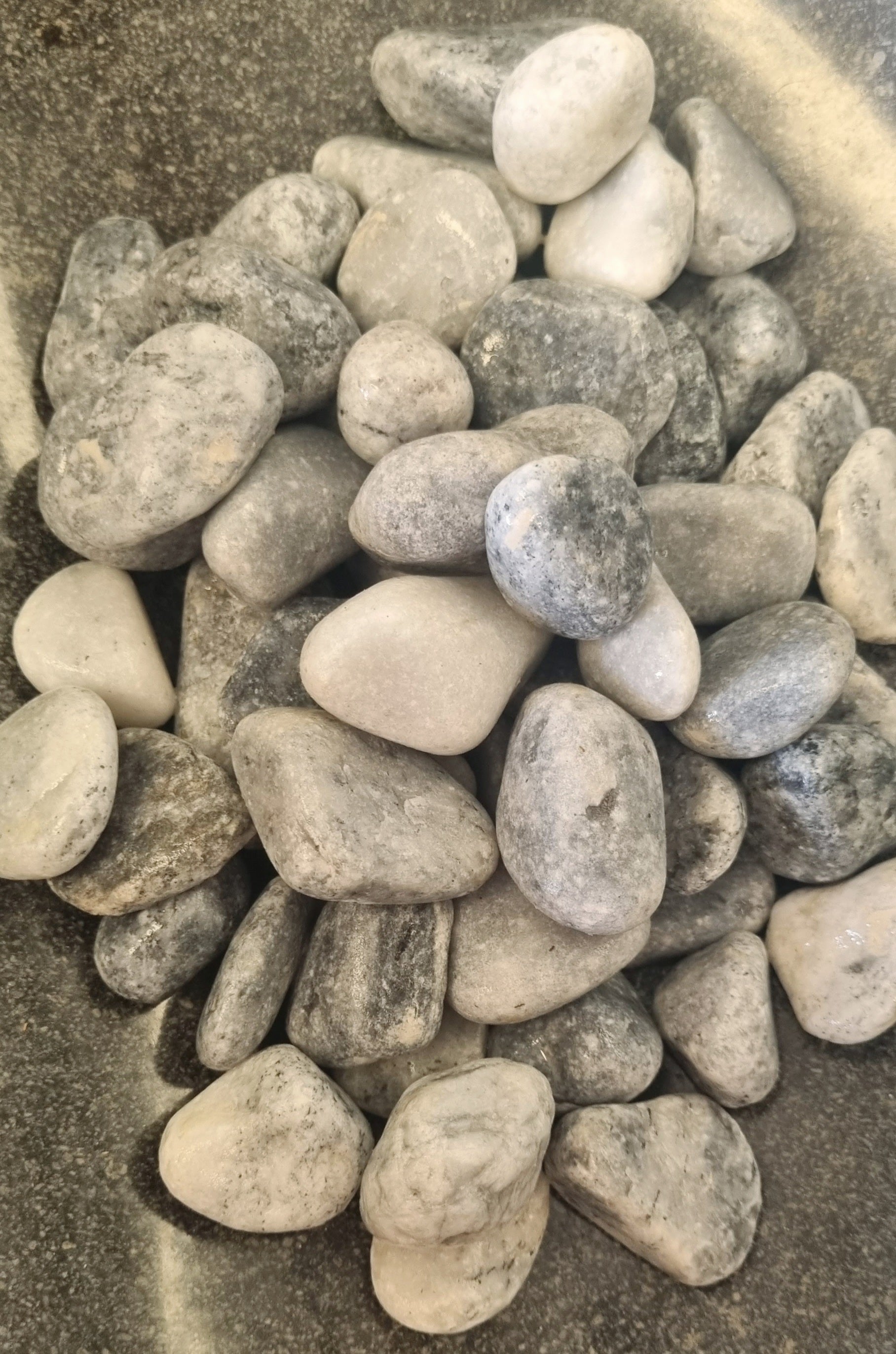 Natural Landscaping Pebbles 20kg Bags - Grey Pebbles – Stone and Rock