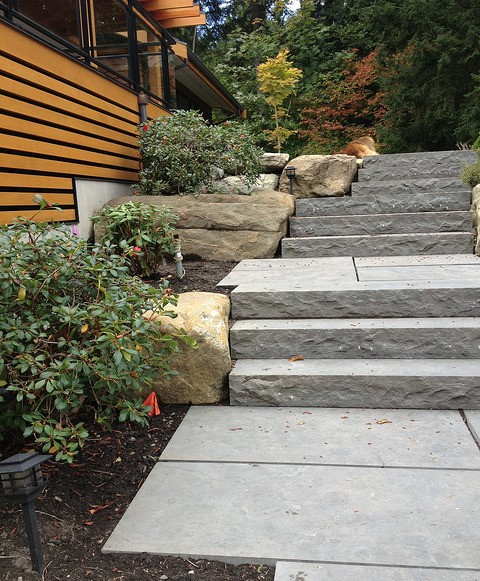 Natural Stone Stone Step Stairs - Basalt Step Stair – Stone and Rock