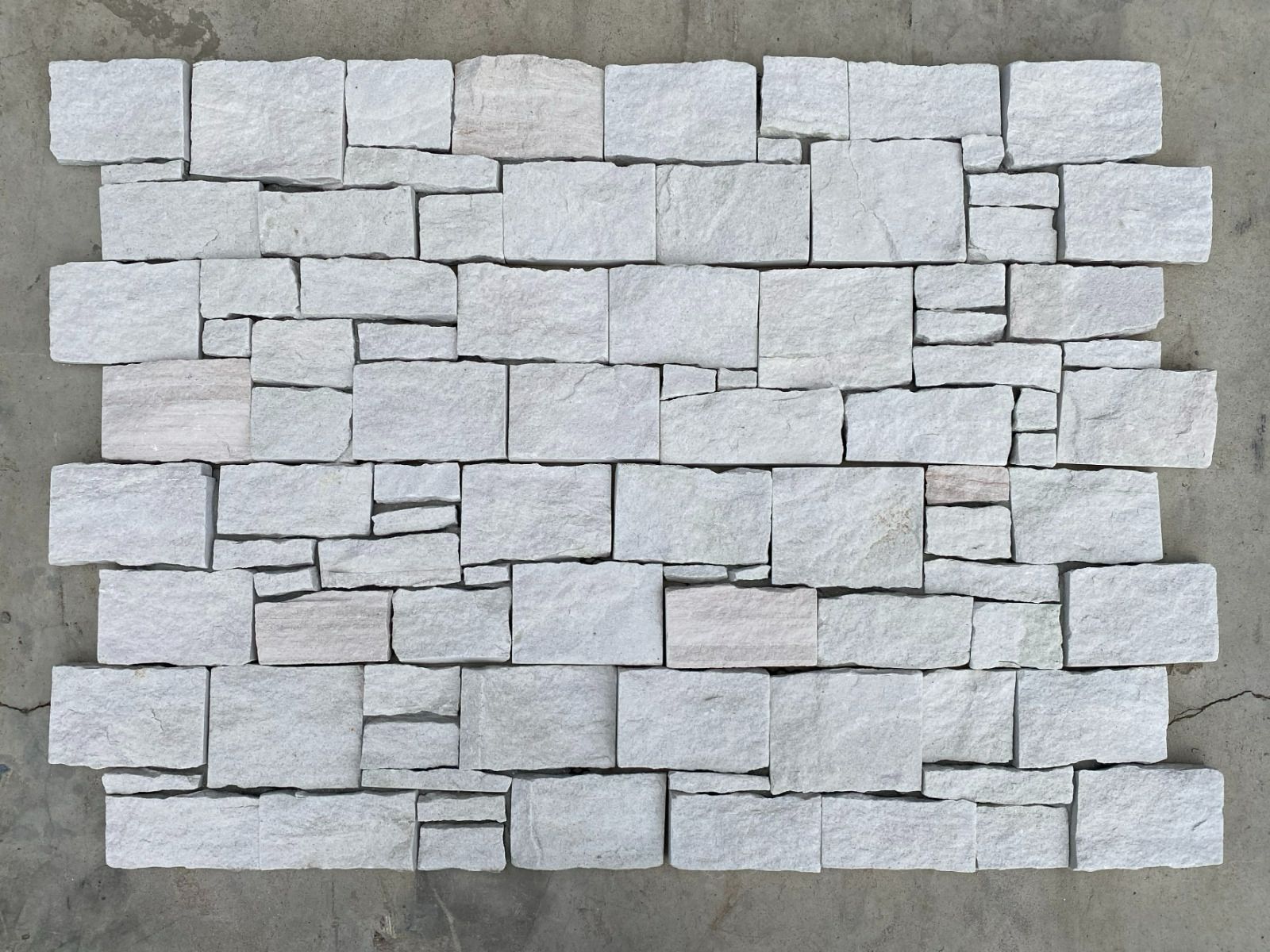 Natural Stone Wall Cladding Ledgestone - Sandstone White – Stone and Rock