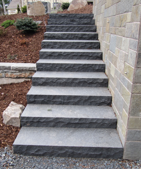 Natural Stone Stone Step Stairs - Basalt Step Stair – Stone and Rock