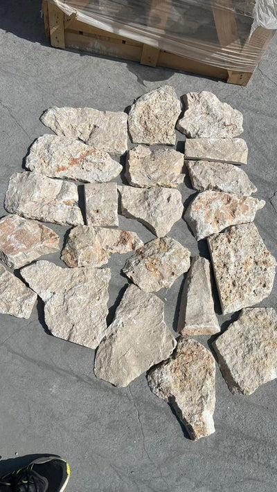 European Stone Wall Cladding Free Form Loose Stone - Travertine Classi ...