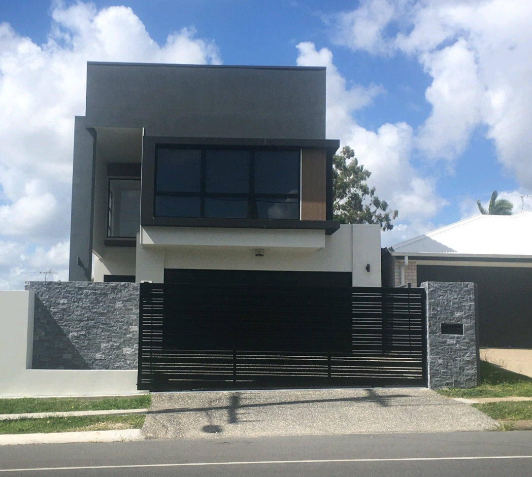 Natural Stacked Stone Wall Cladding Panels - Galaxy Black Montage ...