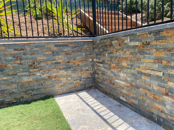 Natural Stacked Stone Wall Cladding Panels - Slate – Stone and Rock