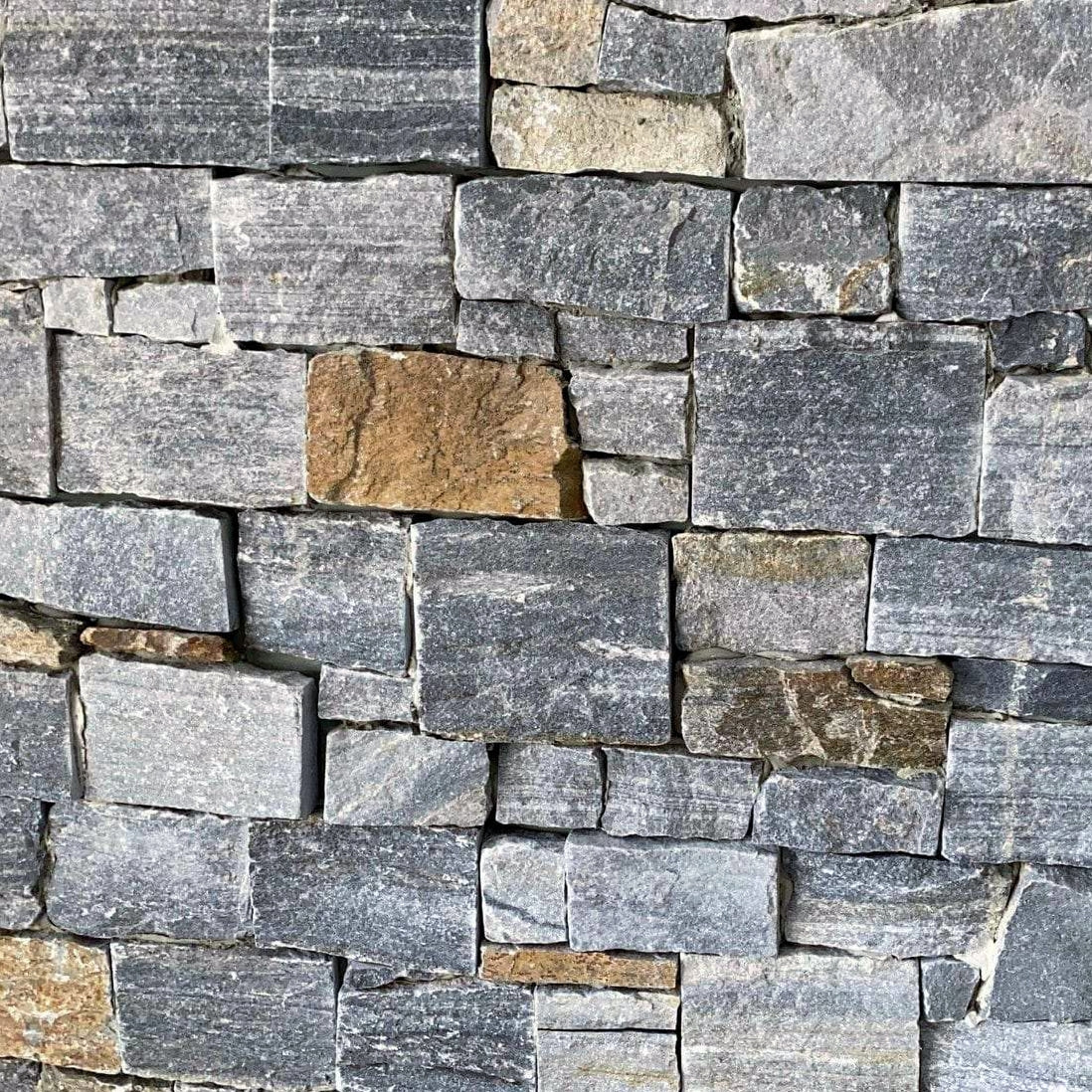 Natural Stone Wall Cladding Ledgestone - Blue Steel Rustic – Stone and Rock