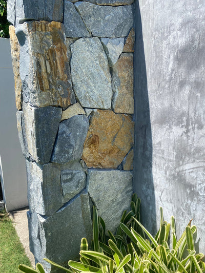 Natural Stone Wall Cladding Free Form - Loose - Blue Rustic Quartz ...