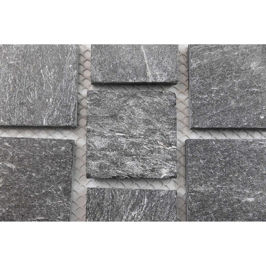 Mesh Backing Granite Cobblestone Pavers - Dark Grey – Stone and Rock