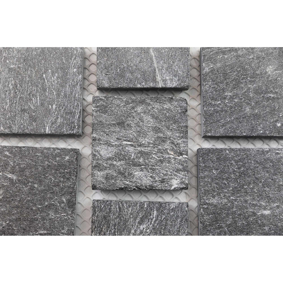 Mesh Backing Granite Cobblestone Pavers - Dark Grey – Stone and Rock