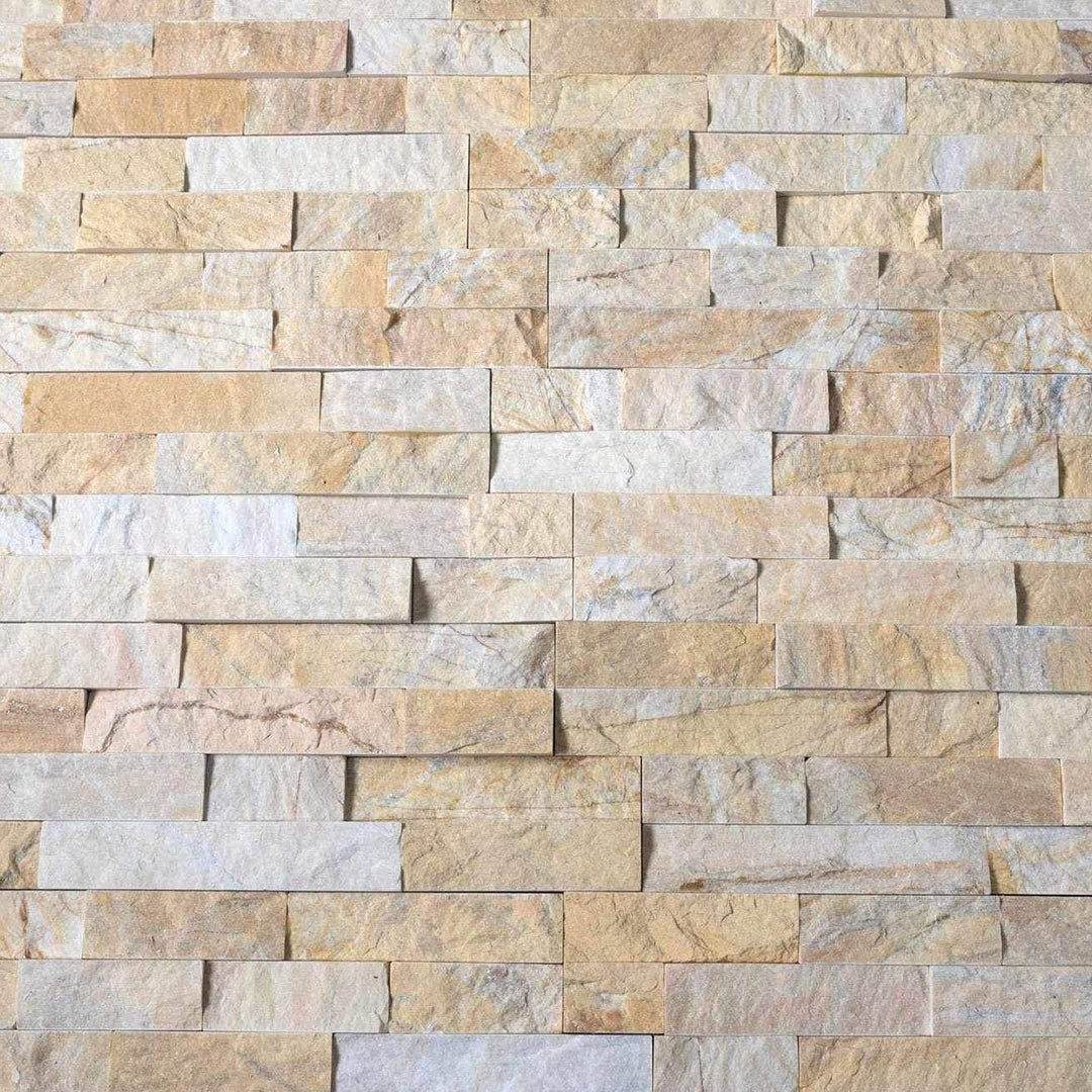 Natural Stacked Stone Wall Cladding Panels - Miami Sands – Stone and Rock