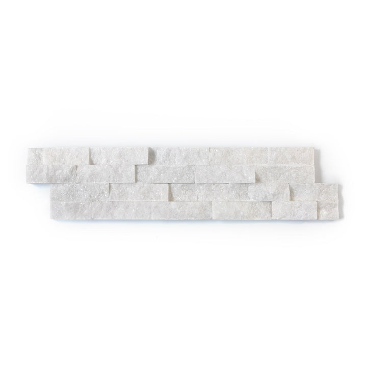 Natural Stacked Stone Wall Cladding Panels - Crystal White – Stone and Rock