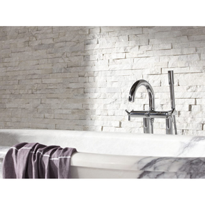 Natural Stacked Stone Wall Cladding Panels - Crystal White – Stone and Rock