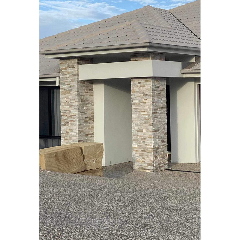Natural Stacked Stone Wall Cladding Panels - Honey Oyster – Stone and Rock