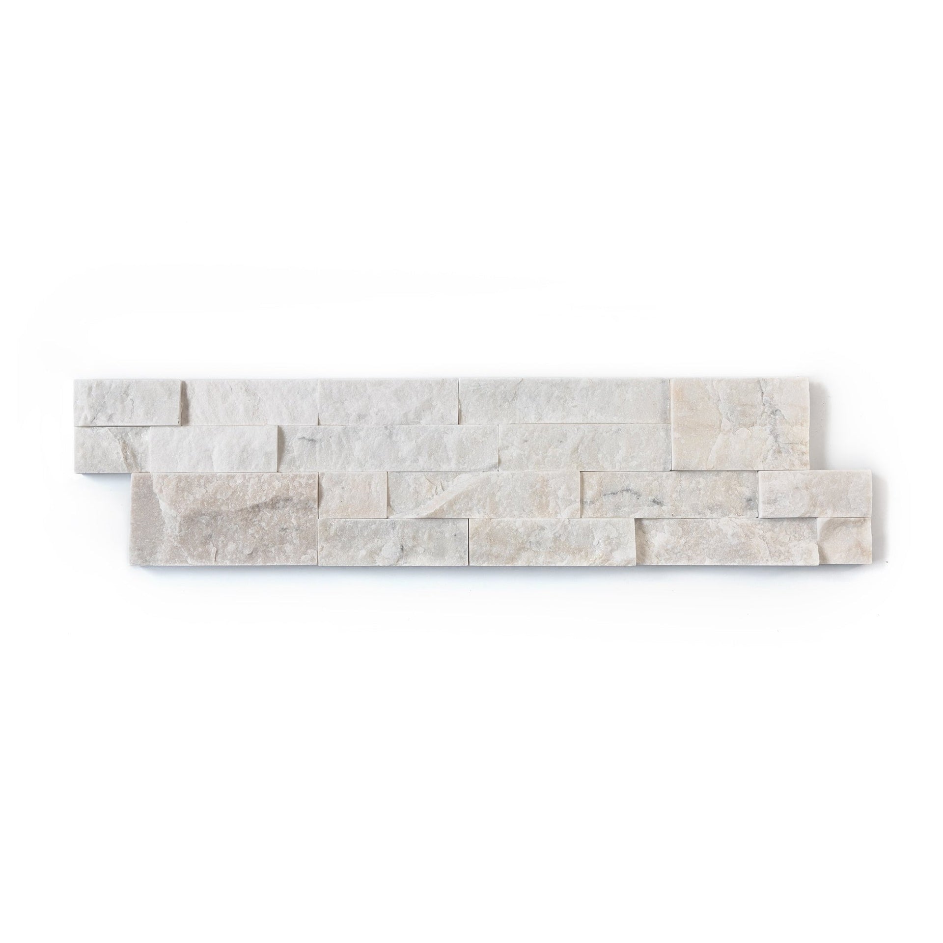 Natural Stacked Stone Wall Cladding Panels - Milky White – Stone and Rock