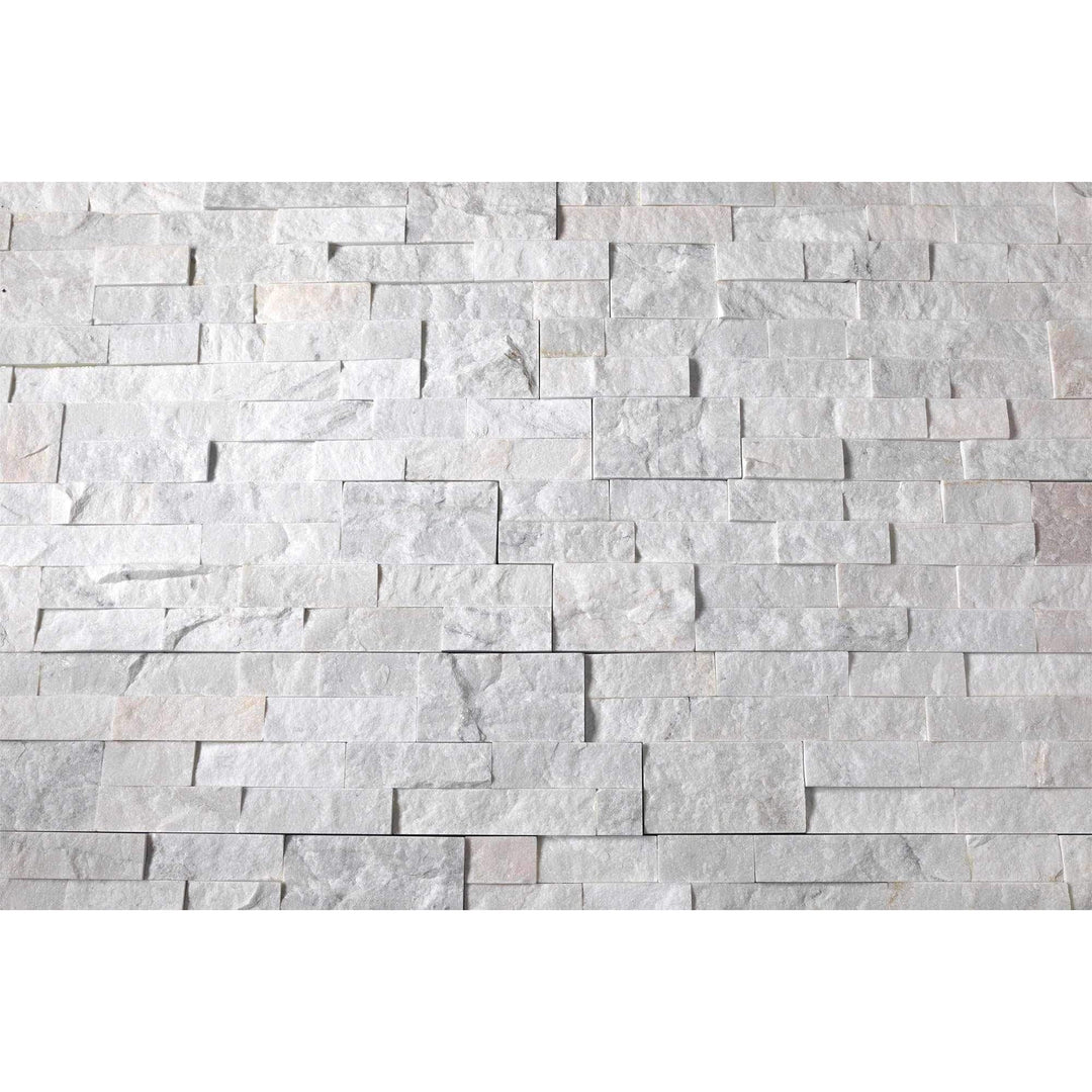 Natural Stacked Stone Wall Cladding Panels - Milky White – Stone and Rock