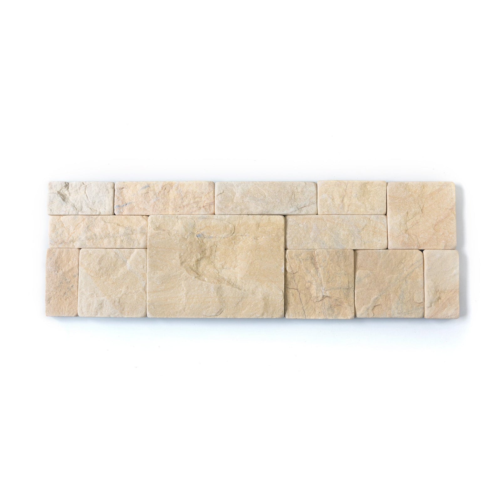 Natural Stacked Stone Wall Cladding Panels - Tumbled Miami Sands Monta ...