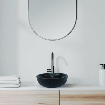 Round Concrete Bathroom Vanity Wash Basin EF930 – Stone and Rock