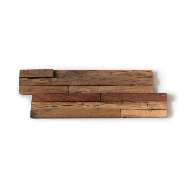 Wooden Ledgestone Feature Wall Cladding Panels - Recycled Hardwood ...