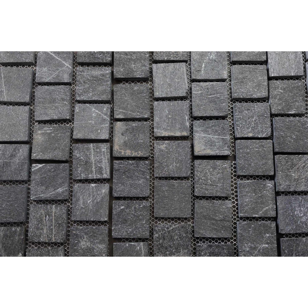 Mesh Backing Granite Cobblestone Pavers - Black – Stone and Rock