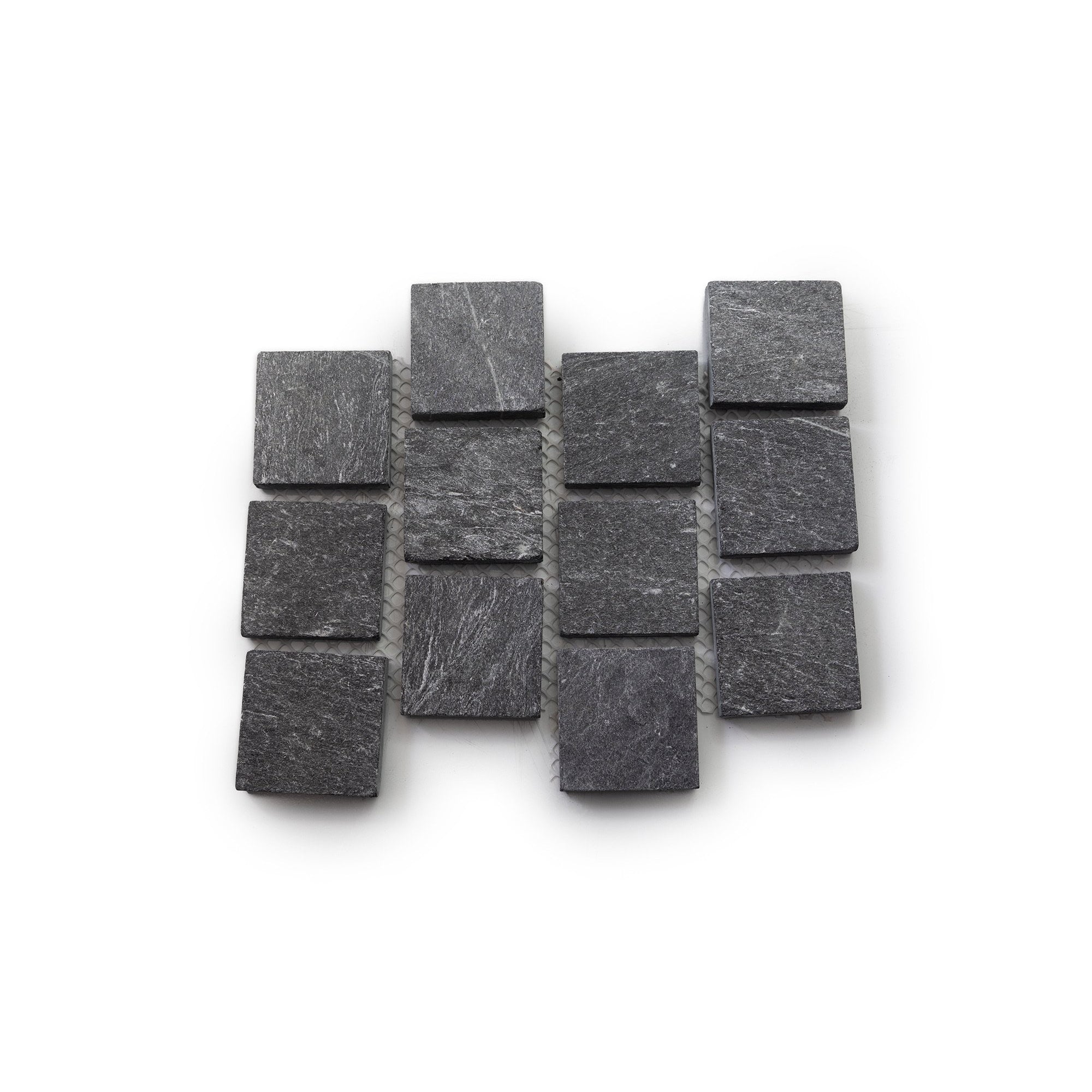 Mesh Backing Granite Cobblestone Pavers - Black – Stone and Rock